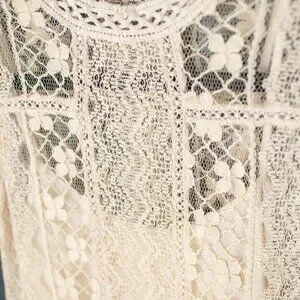 Zara | Dresses | Zara Trafaluc Mmii Lace Crochet Dress Cream Boho ...